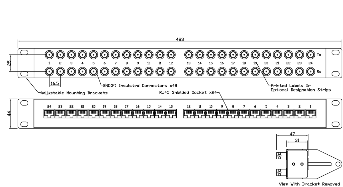 M1300944R1 Balun Panel - AC&E Telecommunications